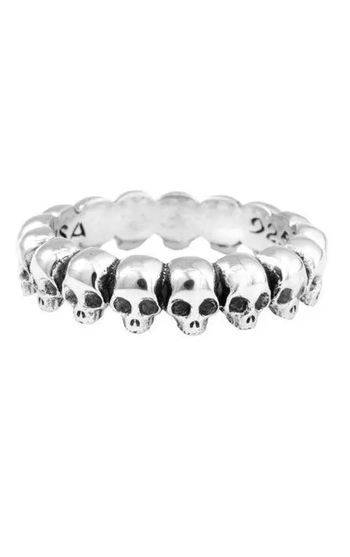 KING BABY STUDIO Skull Infinity Ring - Silver
