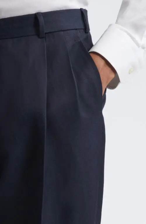 MAISON MARGIELA Pleated Crop Barathea Straight Leg Pants