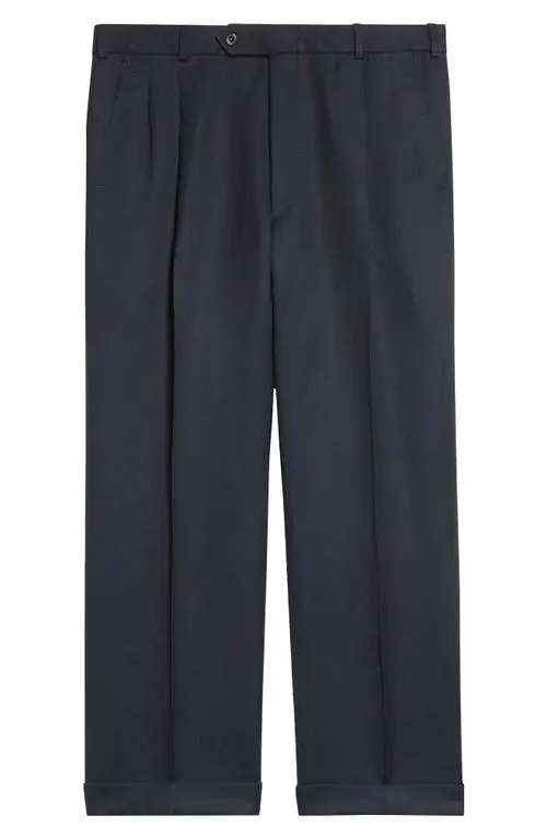 MAISON MARGIELA Pleated Crop Barathea Straight Leg Pants
