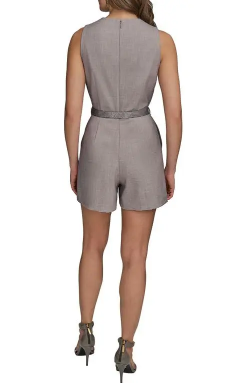 Donna Karan New York Belted Cowl Neck Romper