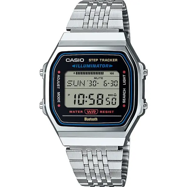 Casio Vintage Style Digital Bracelet Watch With Bluetooth® Connectivity - Silver
