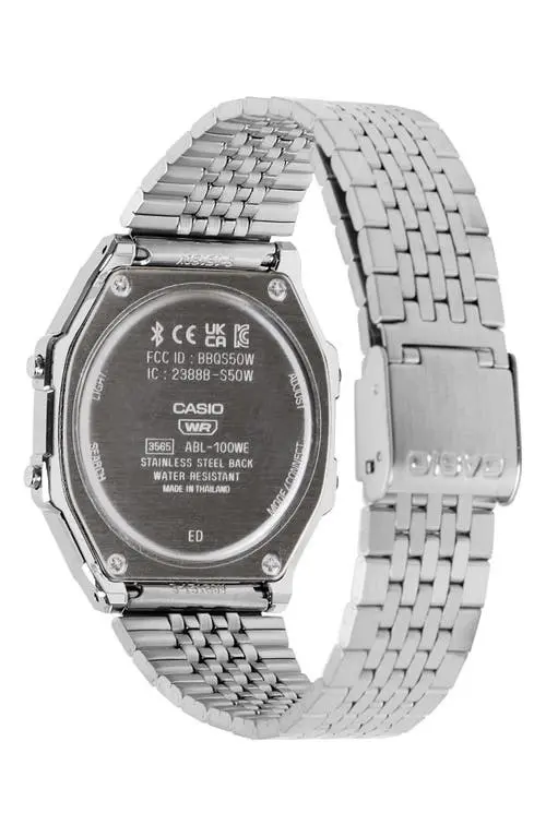 Casio Vintage Style Digital Bracelet Watch With Bluetooth® Connectivity - Silver