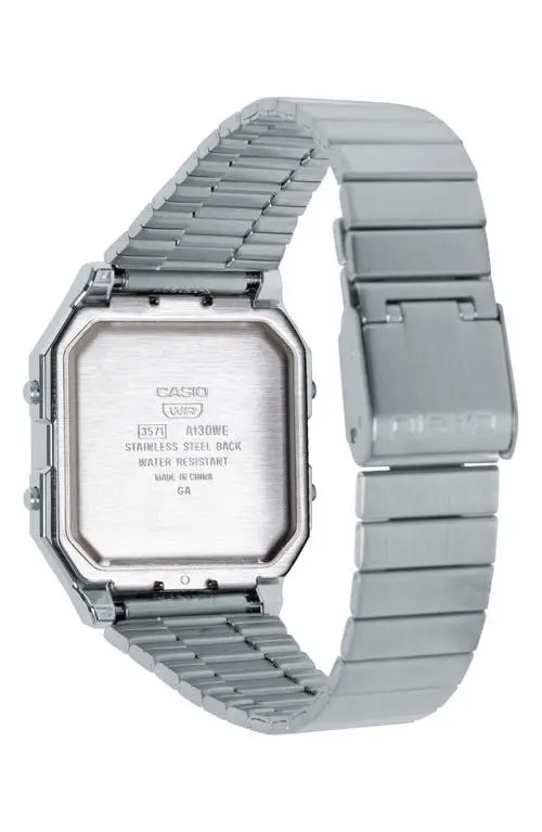 Casio Vintage Multiface Digital Bracelet Watch - Silver