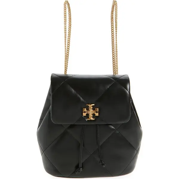 Tory Burch Small Kira Diamond Quilted Leather Backpack - Black