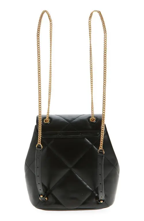 Tory Burch Small Kira Diamond Quilted Leather Backpack - Black