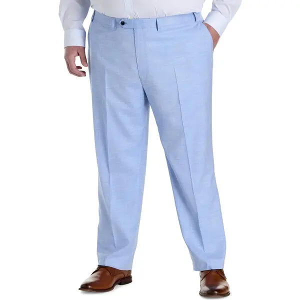 Michael Kors Big & Tall Textured Suit Pants - Blue