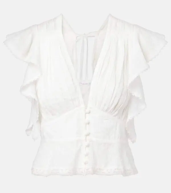 Poupette St Barth Romy Cotton Blouse