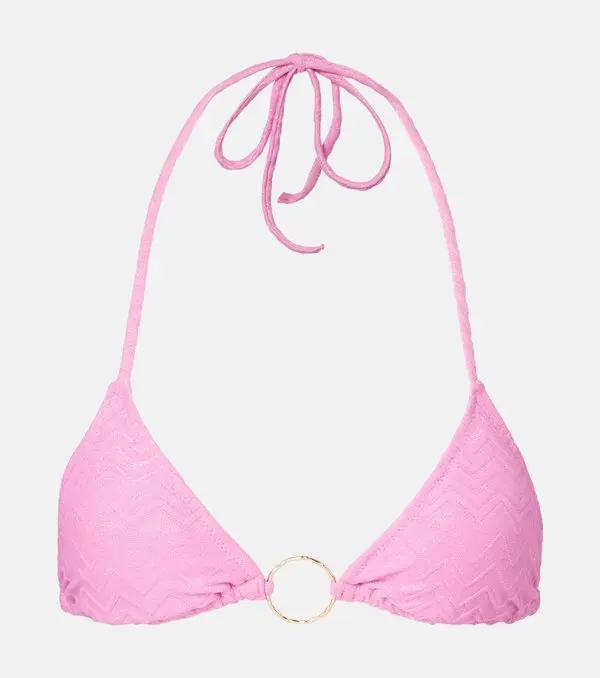 Melissa Odabash Miami Chevron Bikini Top - Pink