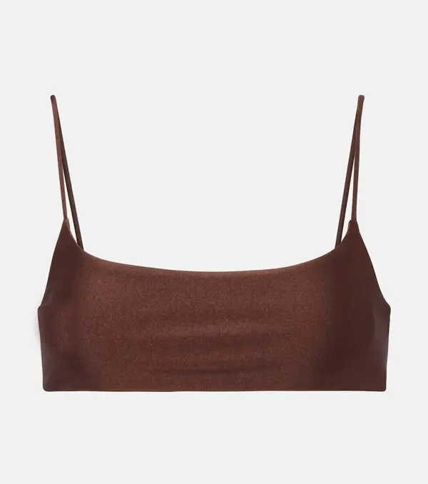 Jade Swim Muse Scoop Bikini Top - Brown