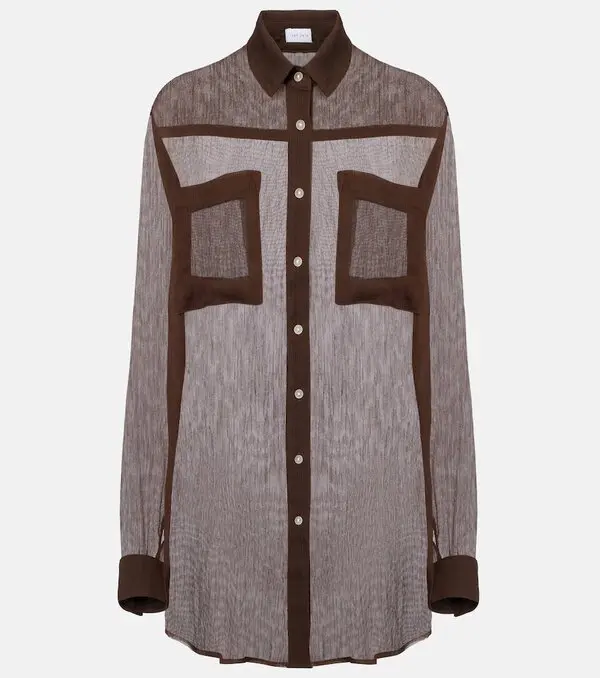 Jade Swim Mika Sheer Shirt - Brown