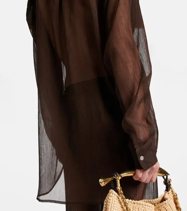 Jade Swim Mika Sheer Shirt - Brown