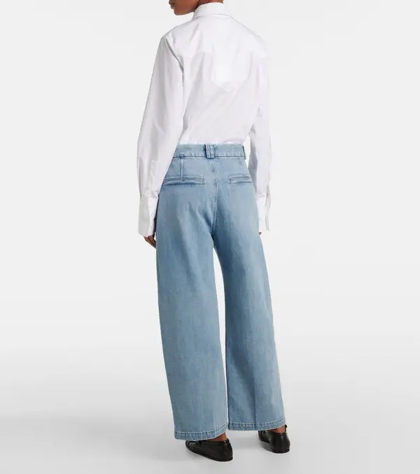 Citizens Of Humanity Cara Twill Cropped Wide-leg Pants