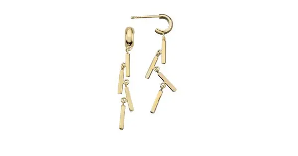 Jennifer Zeuner Jewelry Venus 18k Yellow Gold Plated Silver Drop Earrings - One-color