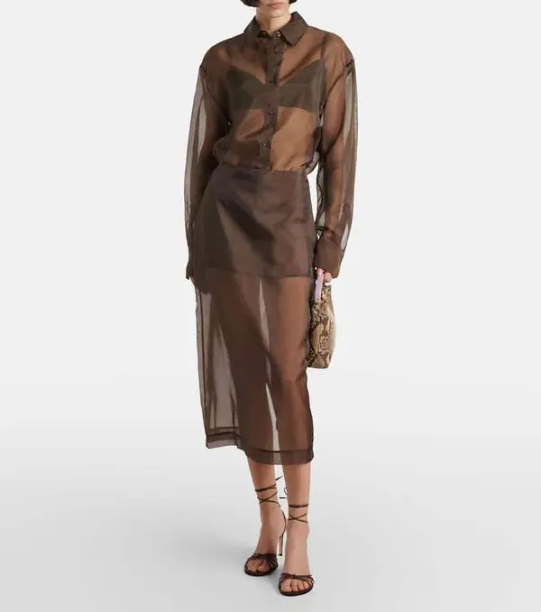 GIANVITO ROSSI Gwyneth Leather Lace-up Sandals - Brown