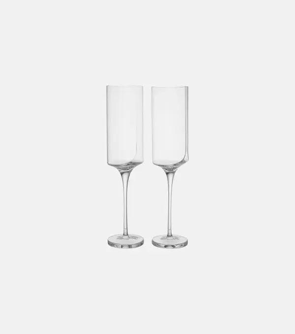 ZAHA HADID DESIGN Hew Set Of 2 Champagne Flute Glasses