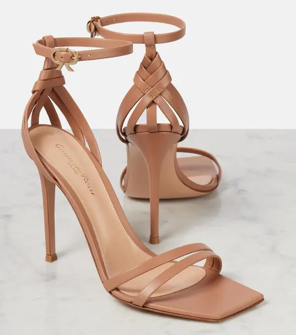 GIANVITO ROSSI Leather Lace-up Sandals