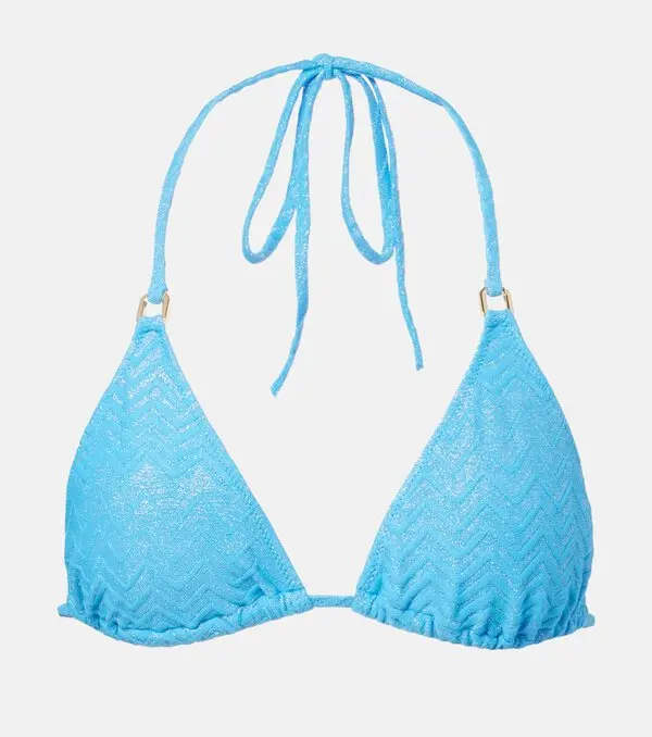 Melissa Odabash Maine Chevron Bikini Top - Blue