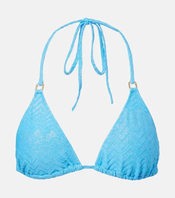 Melissa Odabash Maine Chevron Bikini Top - Blue