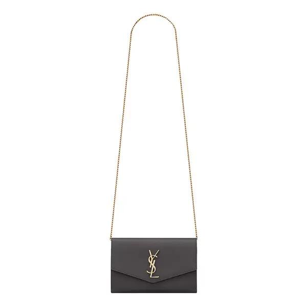 Saint Laurent Uptown Chain Wallet - Grey