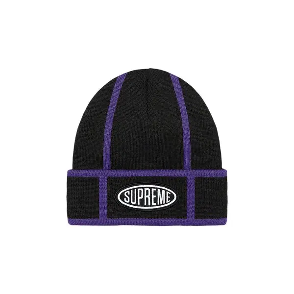 Supreme Grid Beanie - Black