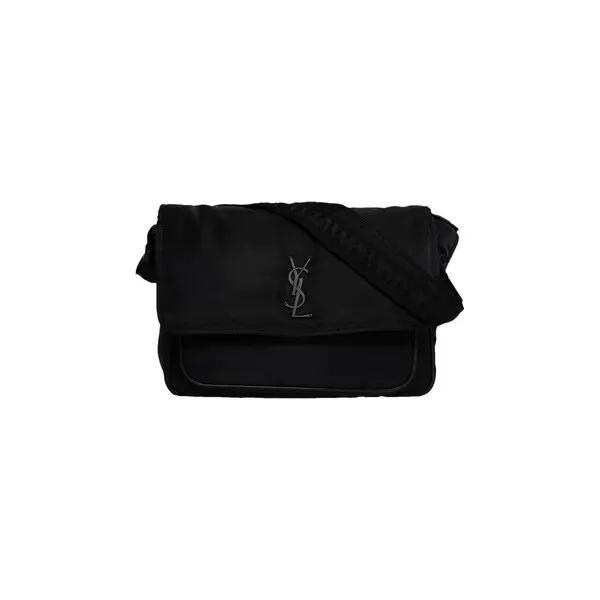 Saint Laurent Niki Plaque Messenger Bag - Black