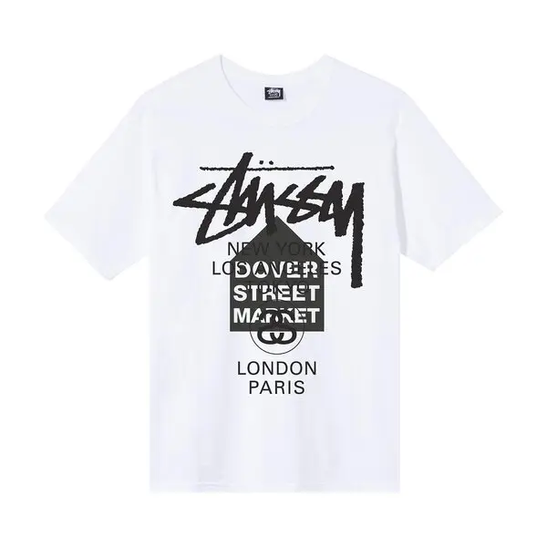 StÜssy X Dover Street Market World Tour T-shirt - White