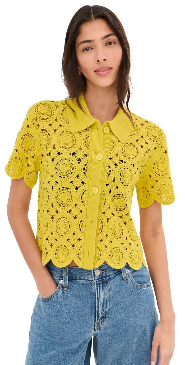LE BOP Crochet Polo - Citrine
