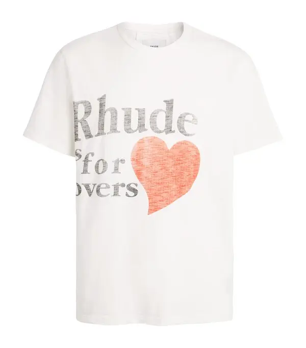 Rhude Cotton Lovers Print T-shirt