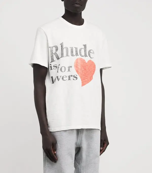 Rhude Cotton Lovers Print T-shirt