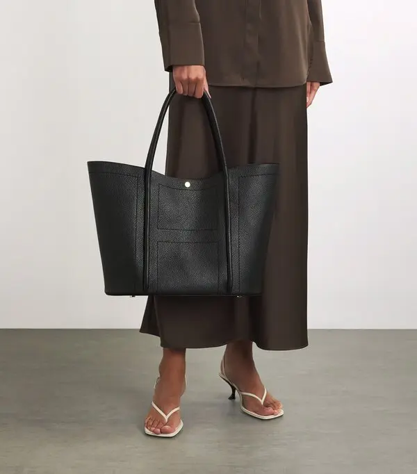 Harrods Large Pebbled Leather Tote Bag
