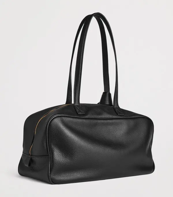 Balenciaga Medium Leather Carrie Bowling Top-handle Bag