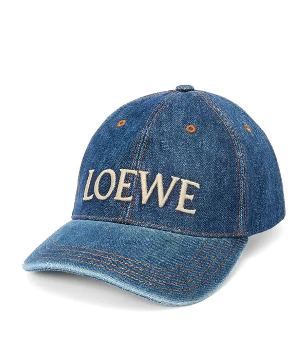 Loewe X Paula's Ibiza Denim Baseball Cap - Blue