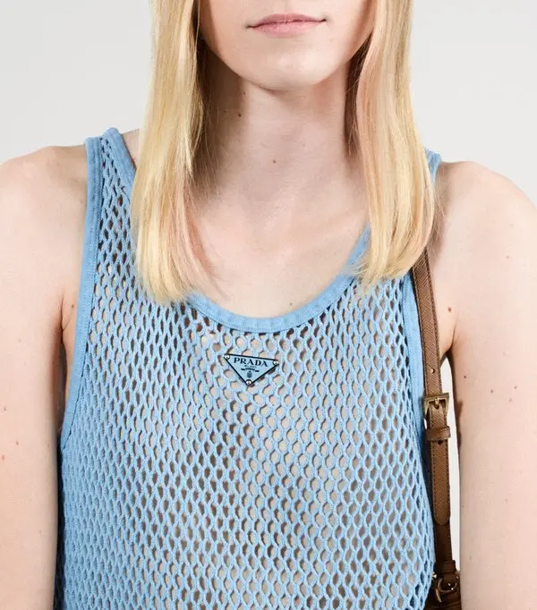 Prada Cotton Mesh Mini Dress