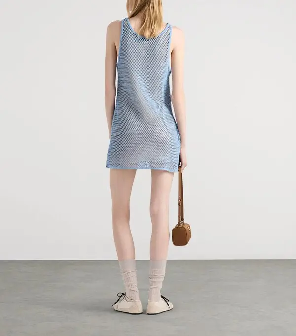Prada Cotton Mesh Mini Dress