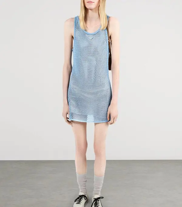 Prada Cotton Mesh Mini Dress