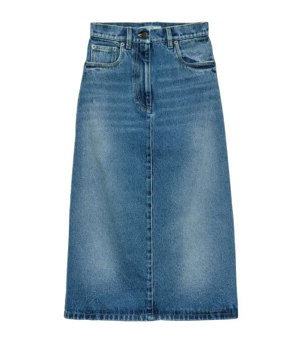Prada Denim Midi Skirt