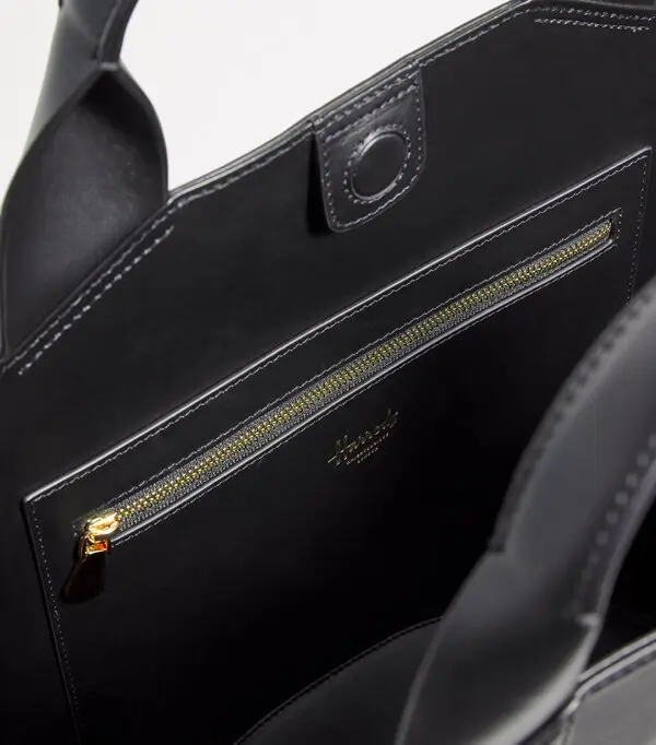 Harrods Leather H Tote Bag