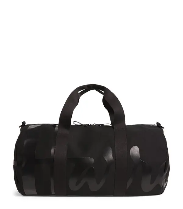 Harrods Cotton Barrel Bag With Logo - Black