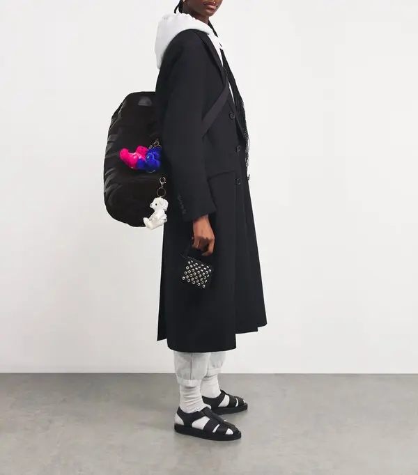Harrods Cotton Barrel Bag With Logo - Black