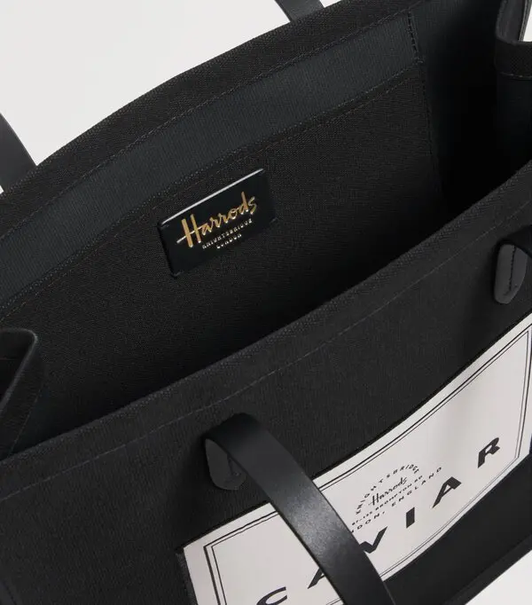 Harrods Cotton Caviar Condiments Shopper Bag