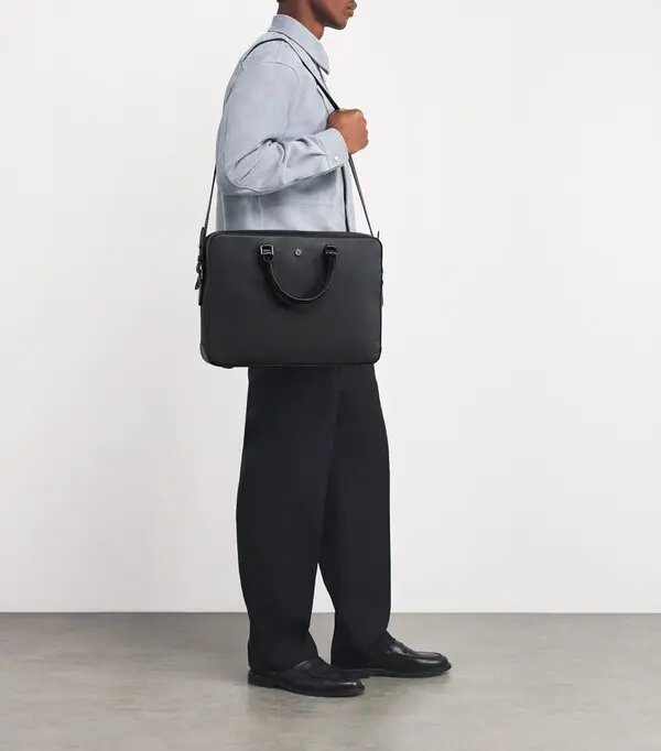 Harrods Saffiano Leather Briefcase