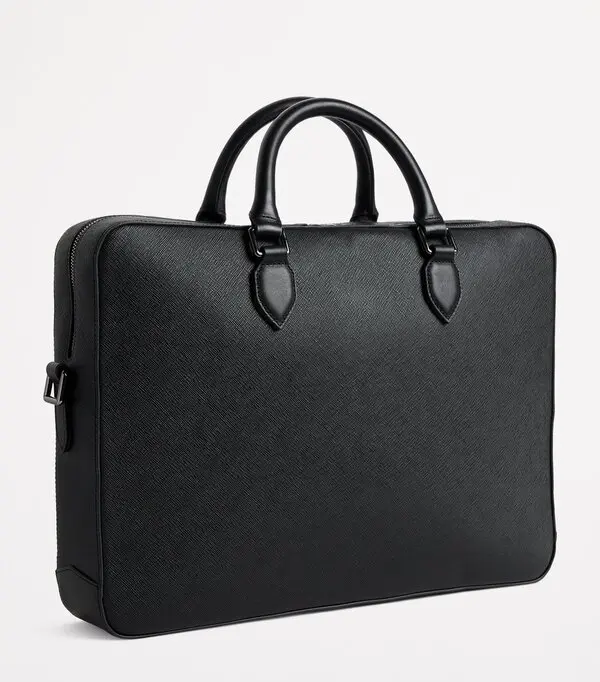 Harrods Saffiano Leather Briefcase