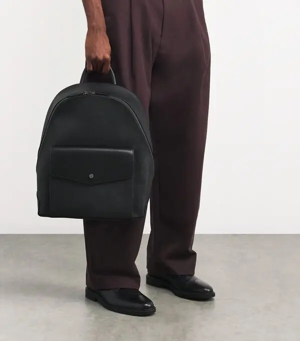 Harrods Saffiano Leather Backpack