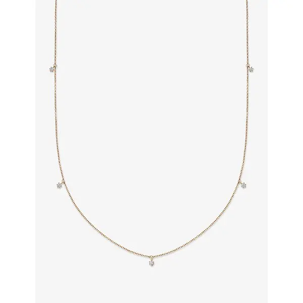 Astley Clarke 14k Yellow And Lab-grown Diamond Station Necklace - Gold