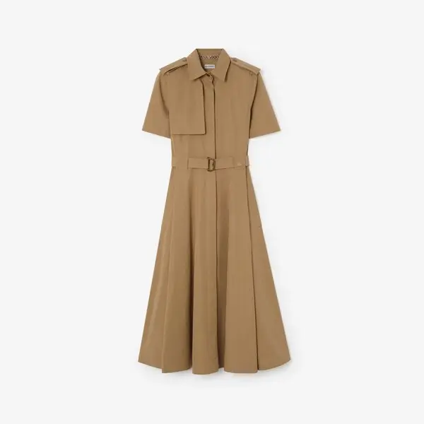 Burberry Cotton Poplin Shirt Dress - Puddle Beige