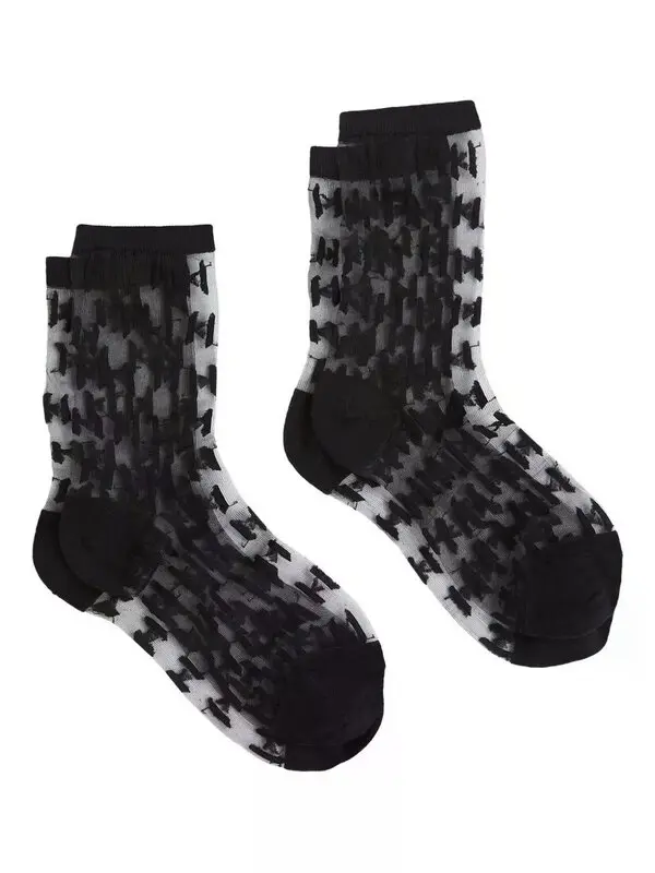 Karl Lagerfeld Monogram Mesh Socks