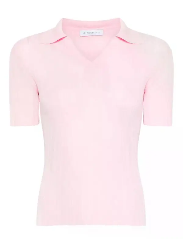 MANUEL RITZ Ribbed T-shirt - Pink