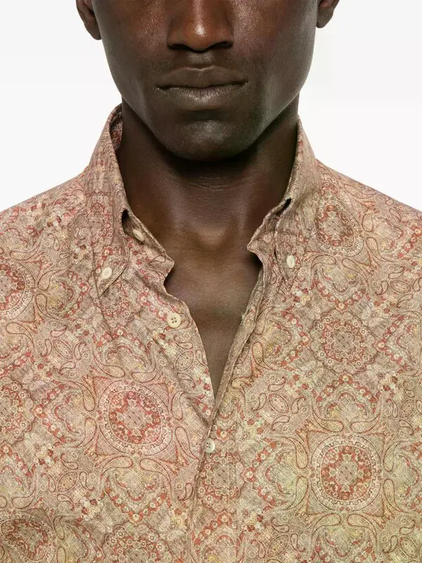 Brunello Cucinelli Paisley-print Shirt - Brown