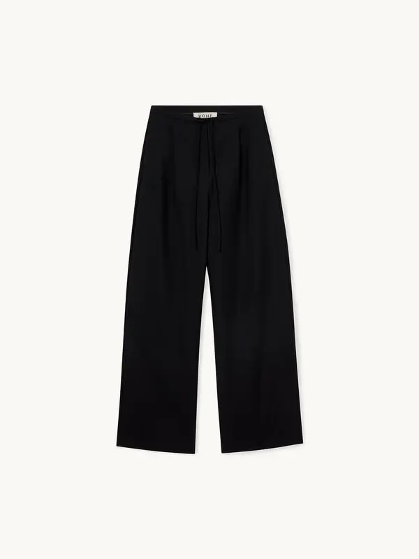 RÓHE Relaxed Drawstring Trousers - Black