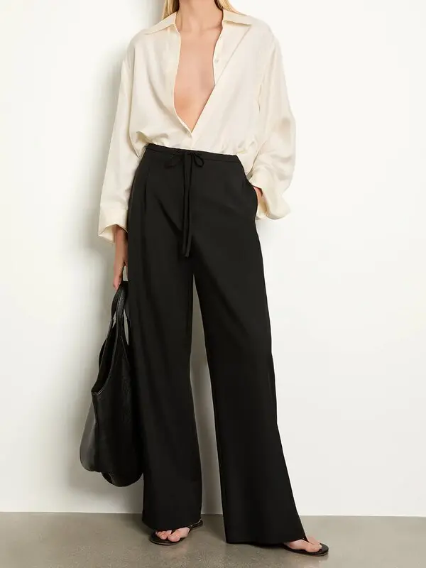 RÓHE Relaxed Drawstring Trousers - Black